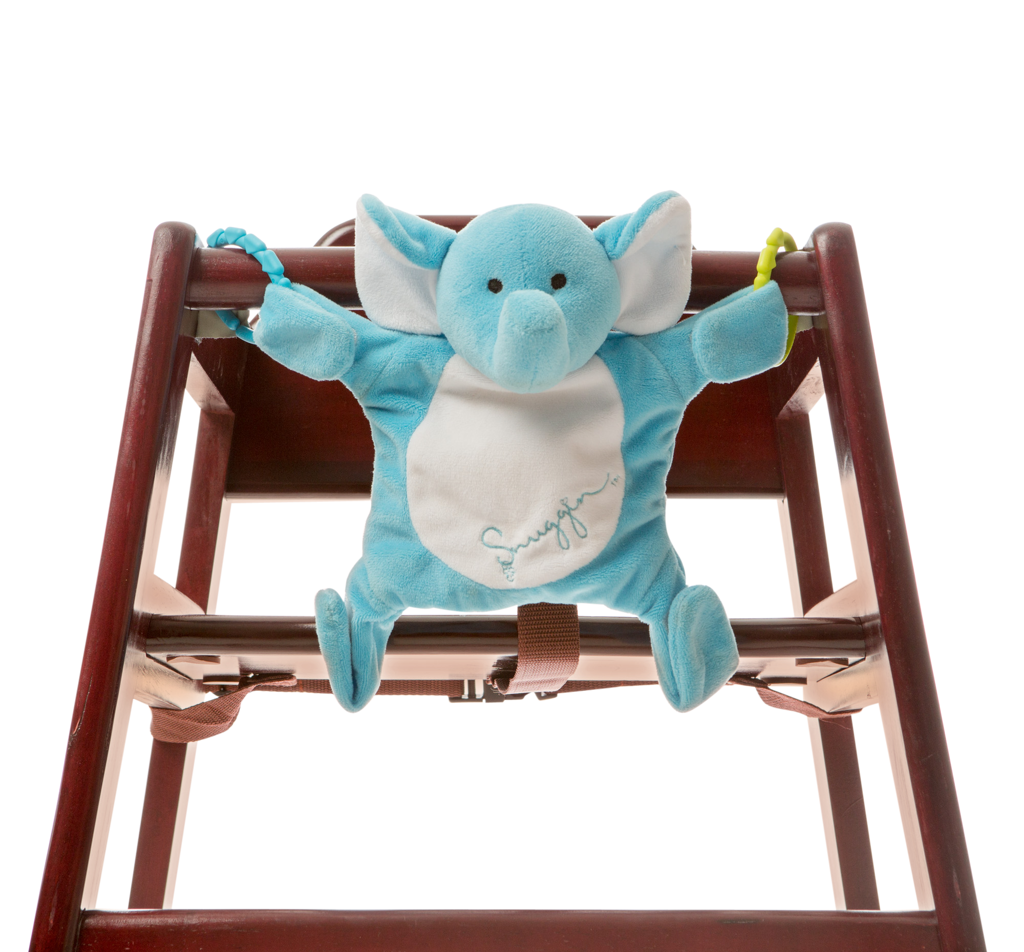 Snuggin - Blue Elephant Plush Pacifier Holder & Toy 🐘
