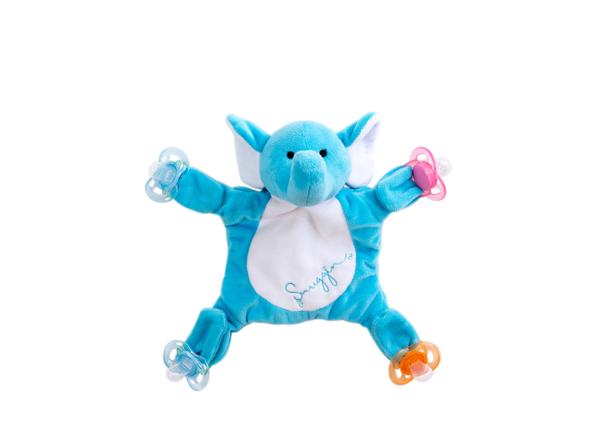 Snuggin Range of Plush Animal Pacifier Holders & Toys - Snuggin